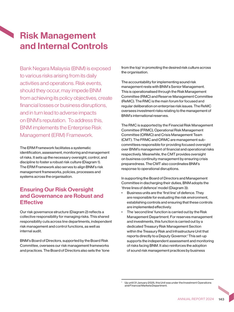 BNM Risk Management and Internal Controls | PDF | Internal Audit ...