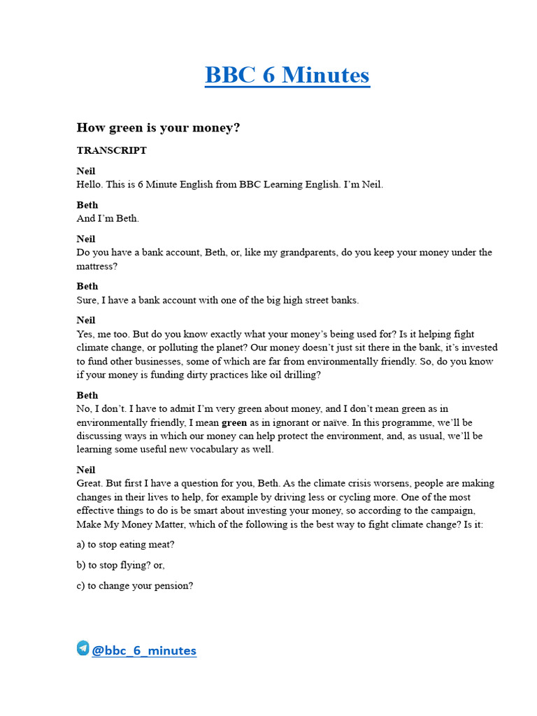 @BBC 6 Minutes | PDF