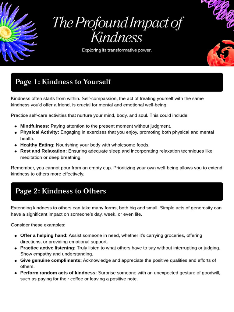 The Transformative Power of Kindness | PDF | Relaxation (Psychology ...