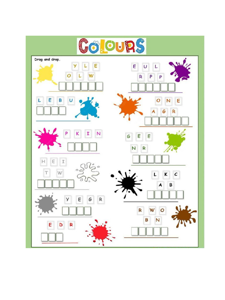Practica Colores 3 y 4to | PDF