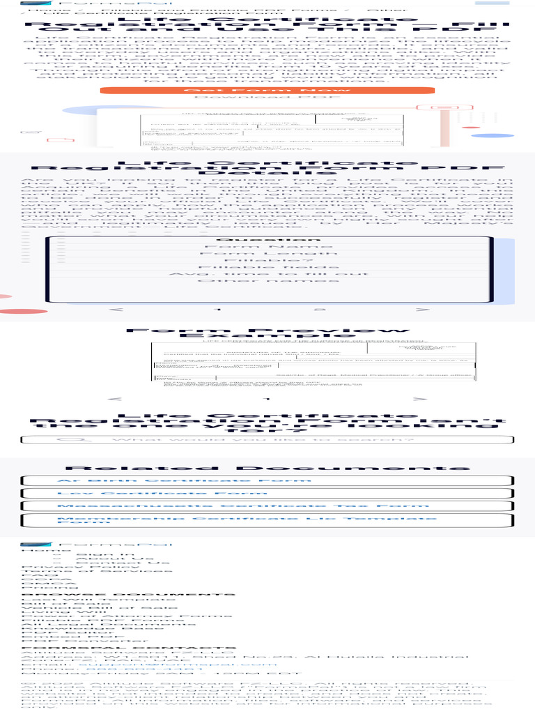 Life Certificate Registration Guide | PDF