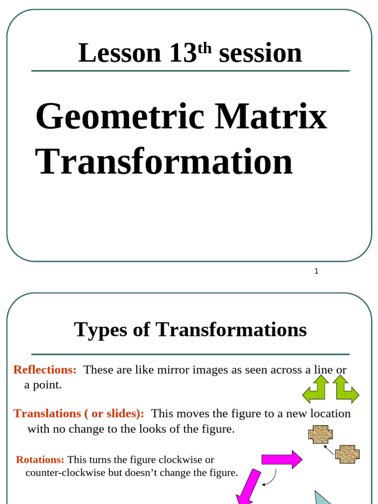 Transformations Cont. | PDF | Cartesian Coordinate System | Rotation
