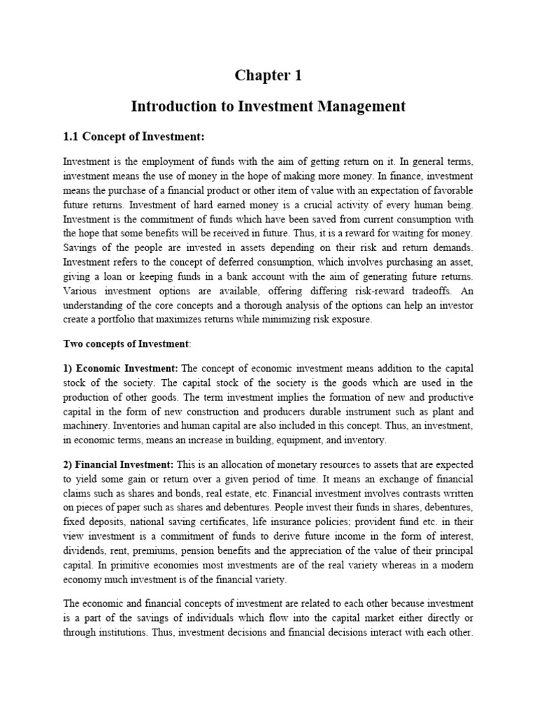 Introduction to Investment Management | PDF | Bonds (Finance ...