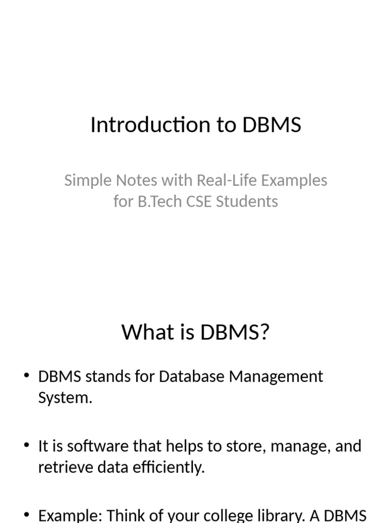 DBMS Introduction | PDF