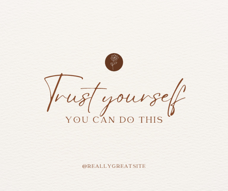 Beige and Brown Aesthetic Motivational Quote Facebook Post | PDF