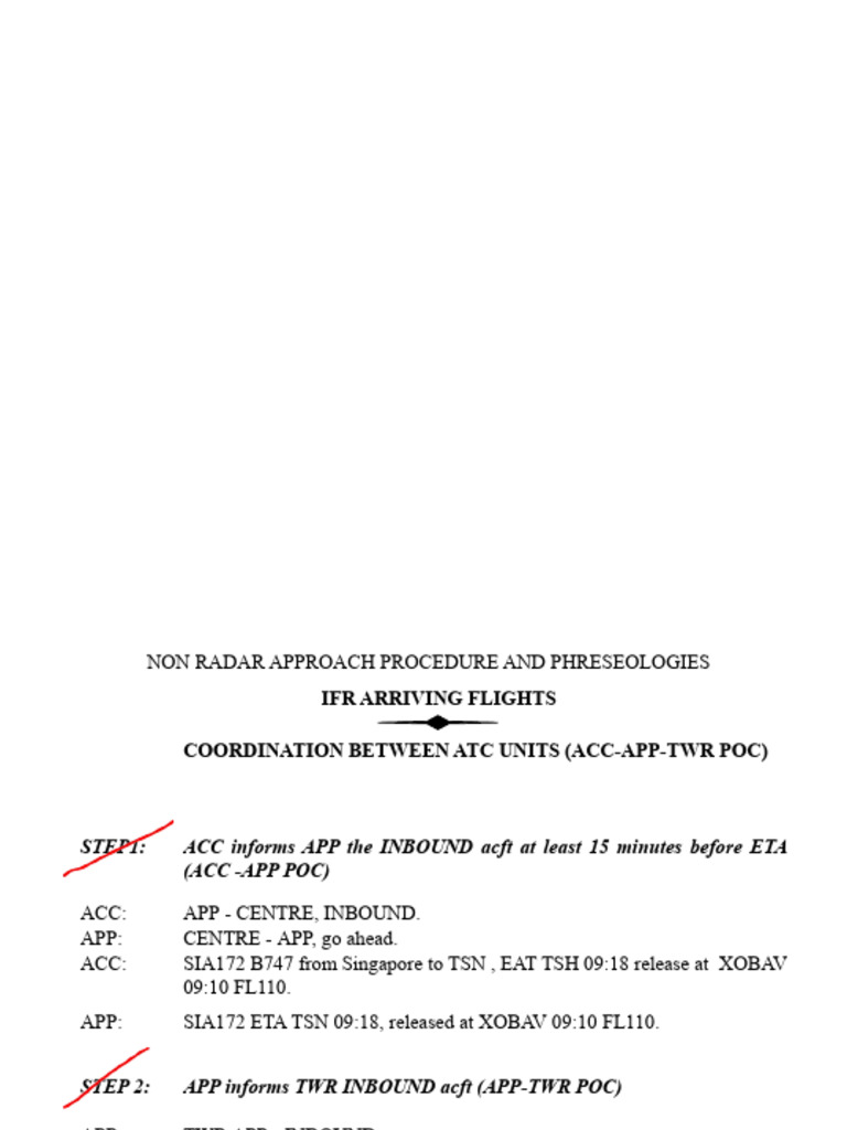 Non-Radar Approach Procedures Guide | PDF | Air Traffic Control | Aerospace