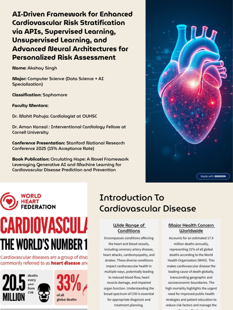 AI Driven Framework For Enhanced Cardiovascular Risk Stratification Via APIs Supervised Learning ...