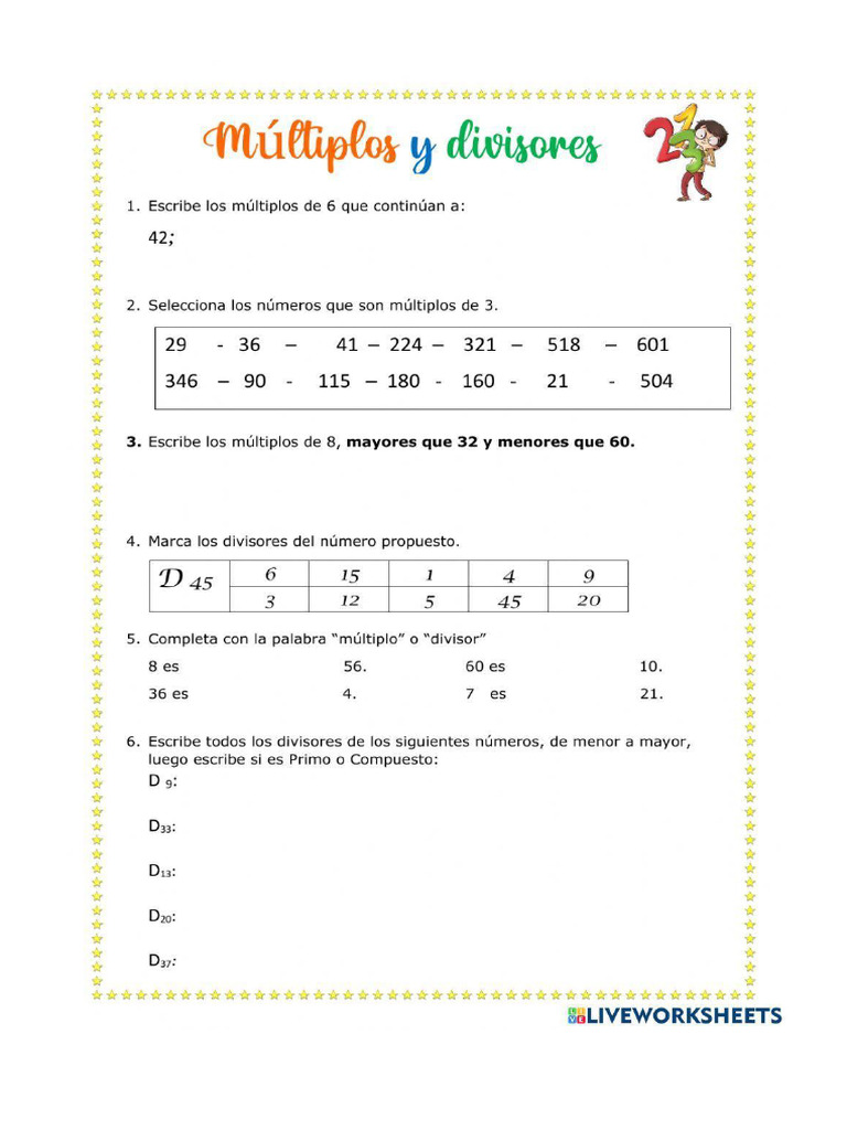 Multiplos y Divisores | PDF