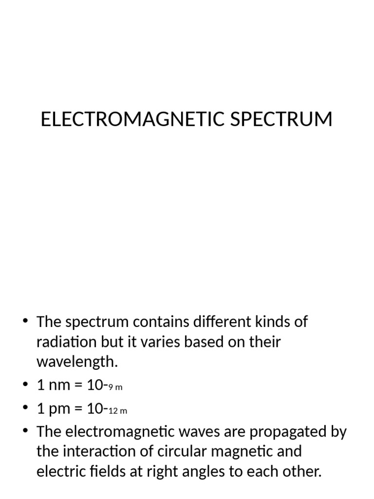 Electromagnetic Spectrum | PDF | Electromagnetic Radiation | Waves