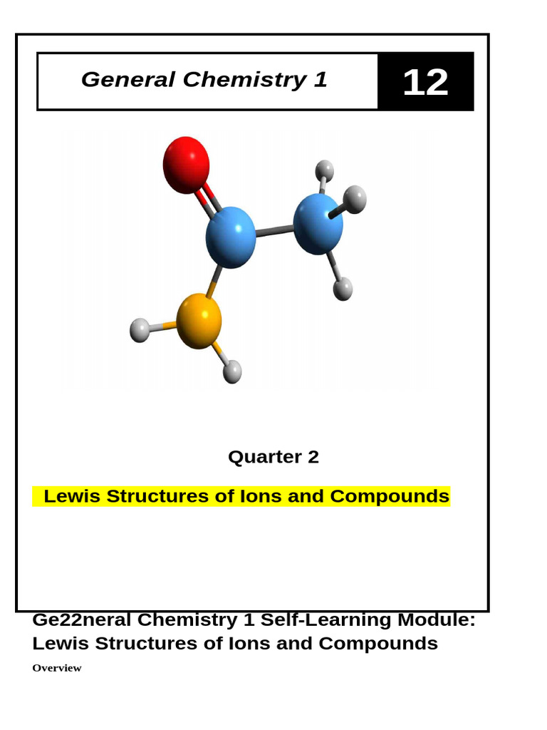 General Chemistry 1 Module | PDF | Chemical Bond | Ion