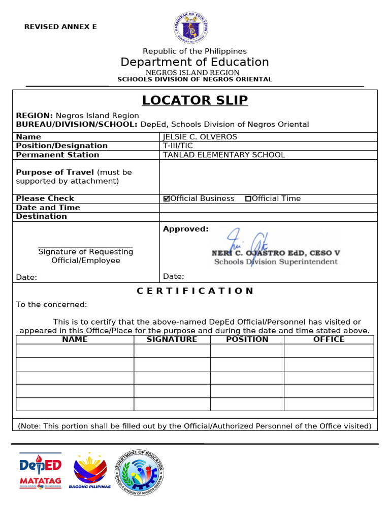 Updated Locator Slip A4 | PDF
