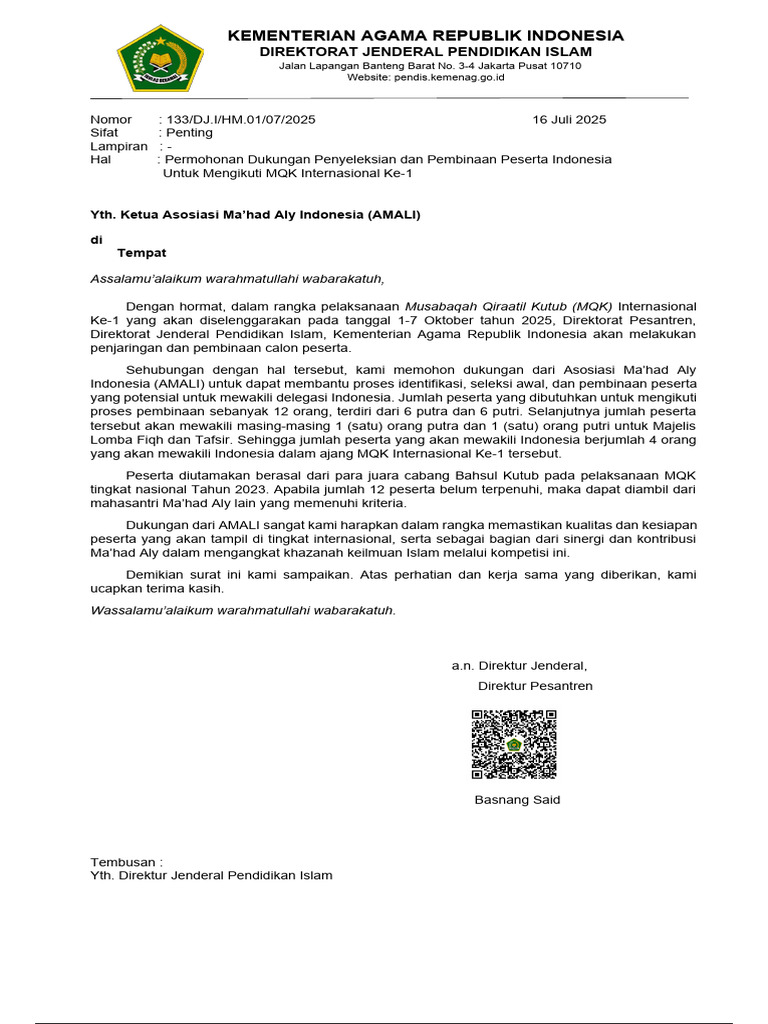 Surat Untuk AMALI | PDF