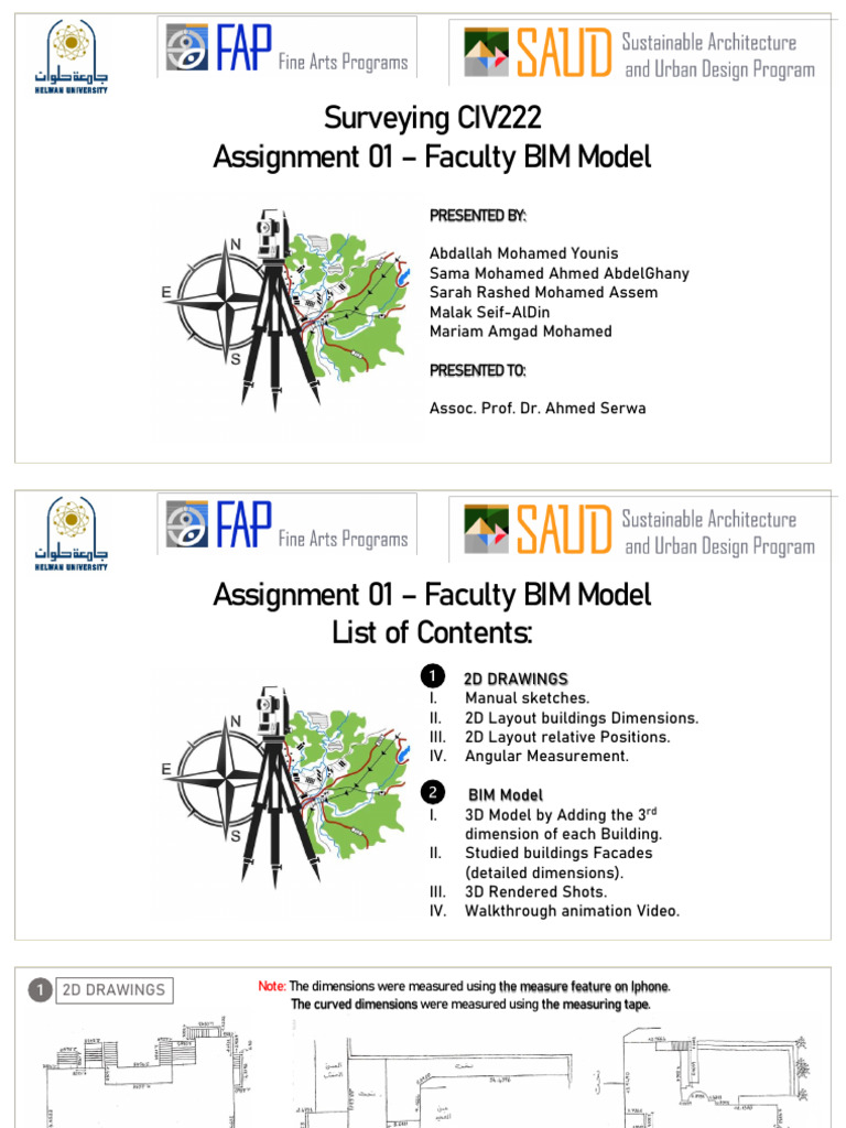 Faculty BIM Model Survey Assignment | PDF | Angle | Euclidean Geometry