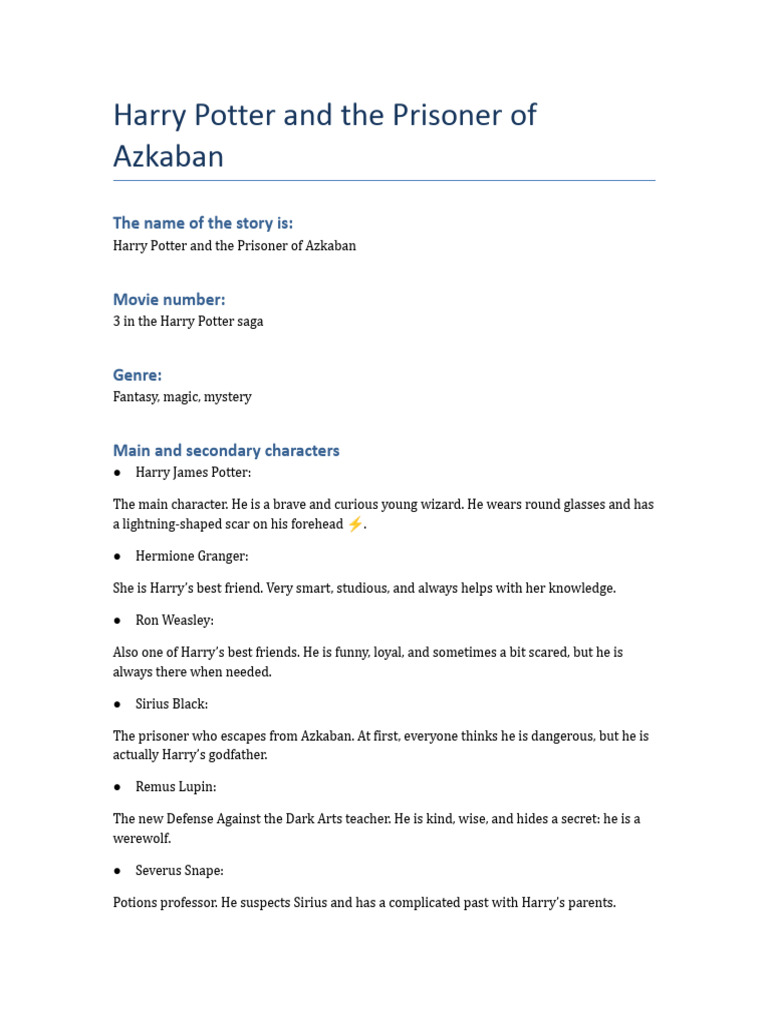 Harry Potter Prisoner of Azkaban | PDF
