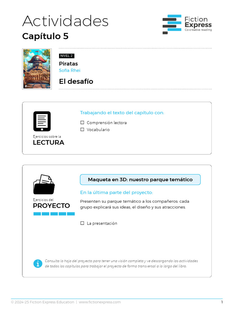 Actividades del Capítulo 5: Piratas | PDF | Comprensión lectora