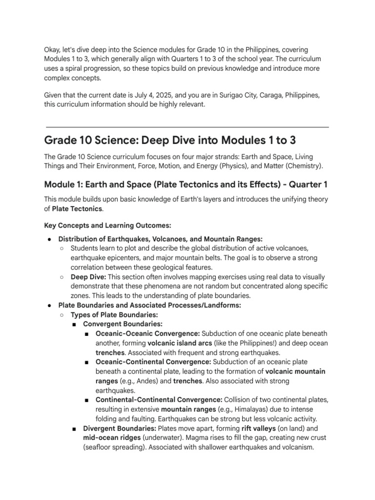 Grade 10 Module 1 To 3 Give Me What We Tackled De... | PDF | Plate ...