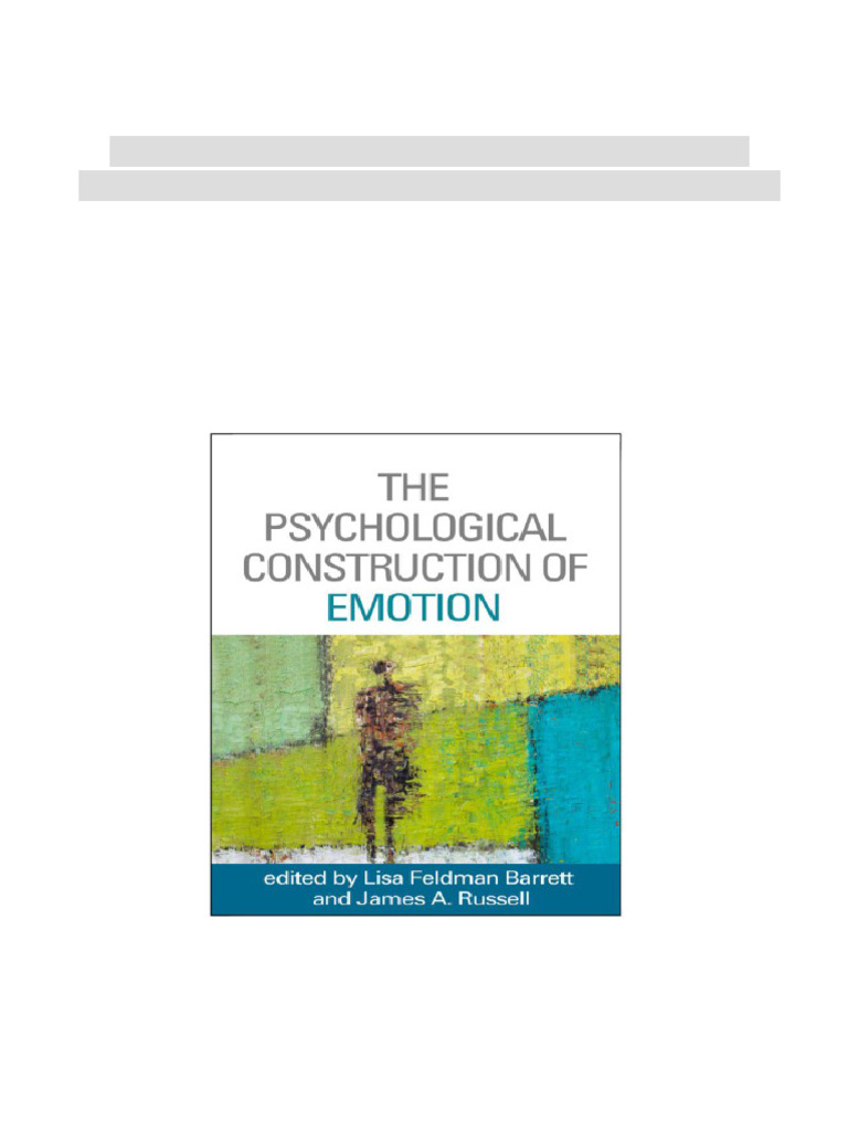 The Psychological Construction of Emotion 1st Edition Lisa Feldman ...