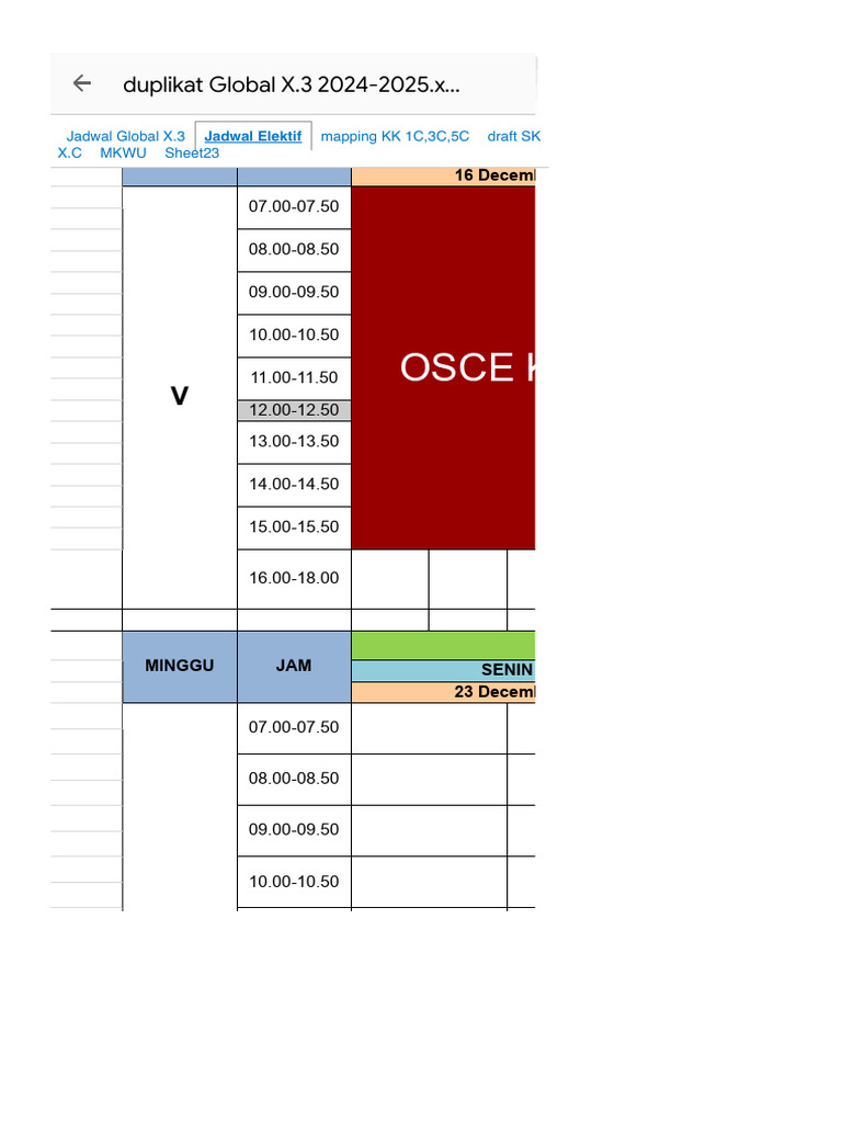 Global X.3 Schedule Overview 2024-2025 | PDF