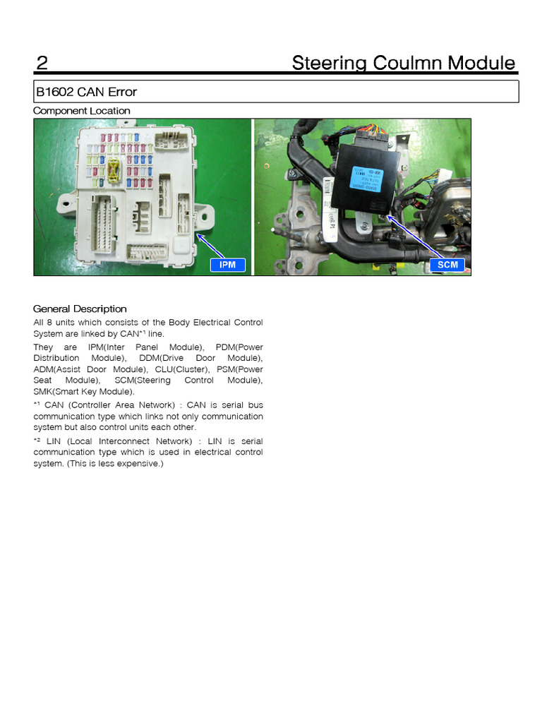 BCM (Steering Coulmn Module) | PDF | Electricity | Information And ...