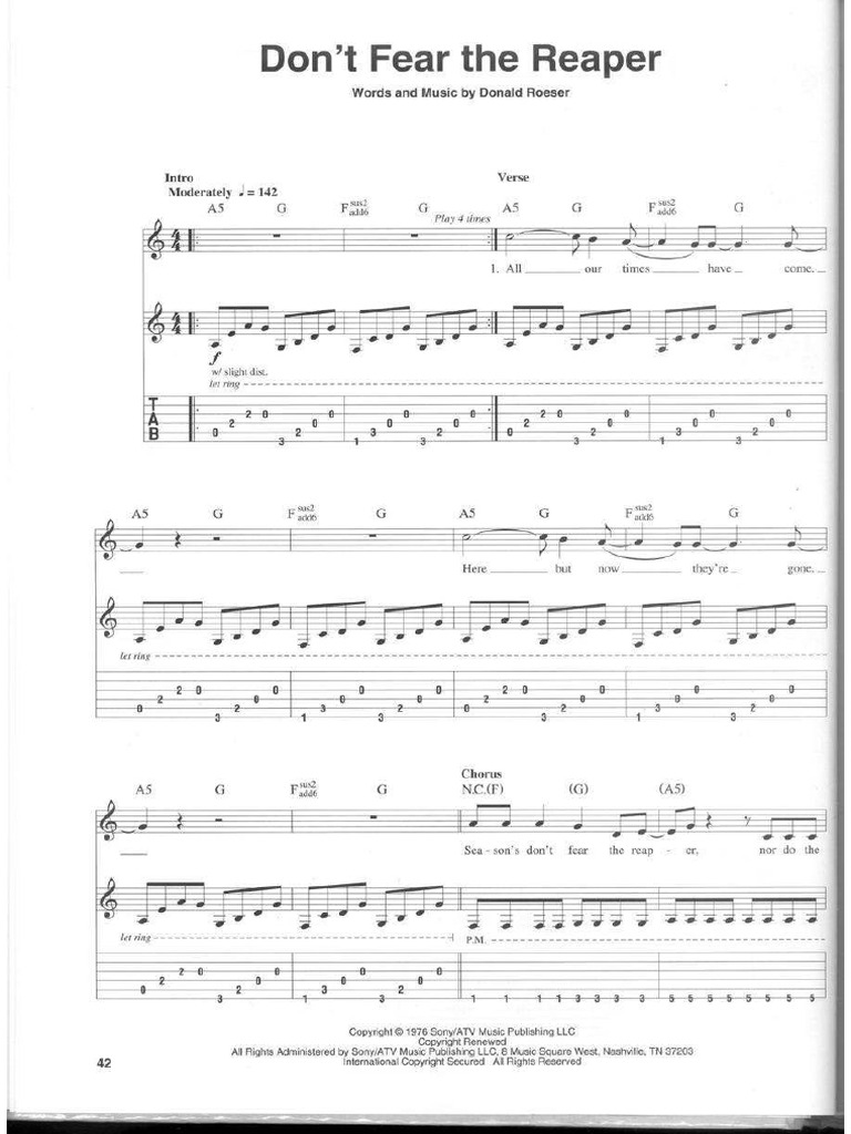 Dont Fear The Reaper | PDF