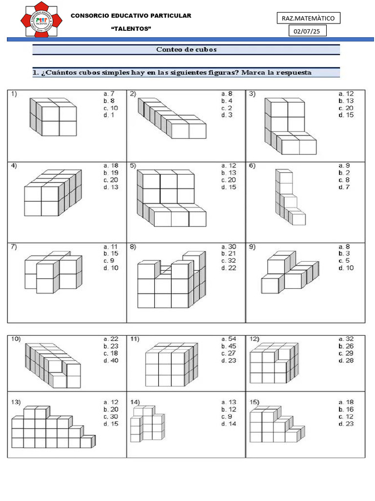 Conteo de Cubos | PDF