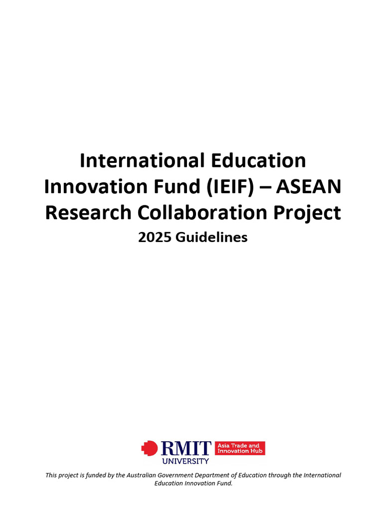 Ieif Asean Research Collaboration Project Guidelines | PDF | Notary Public | Travel Visa