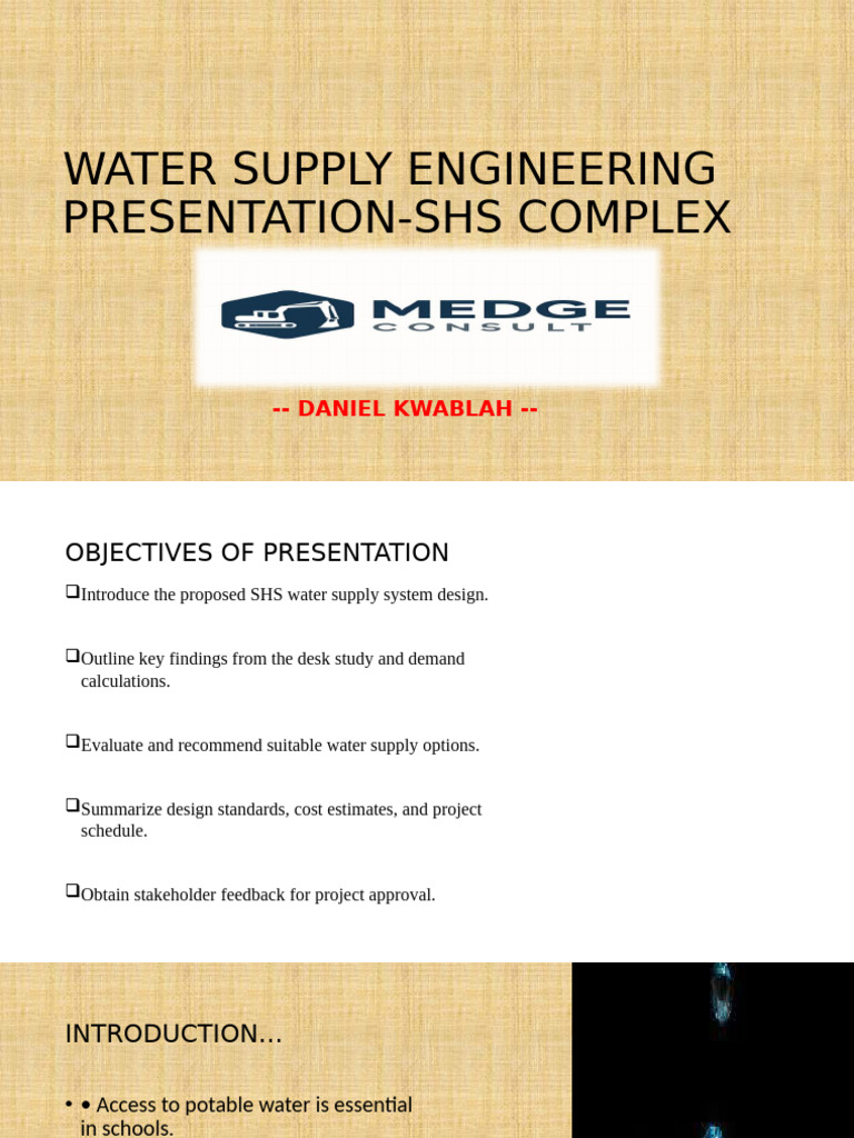 SHS Water Supply Engineering Overview | PDF | Water | Water Supply