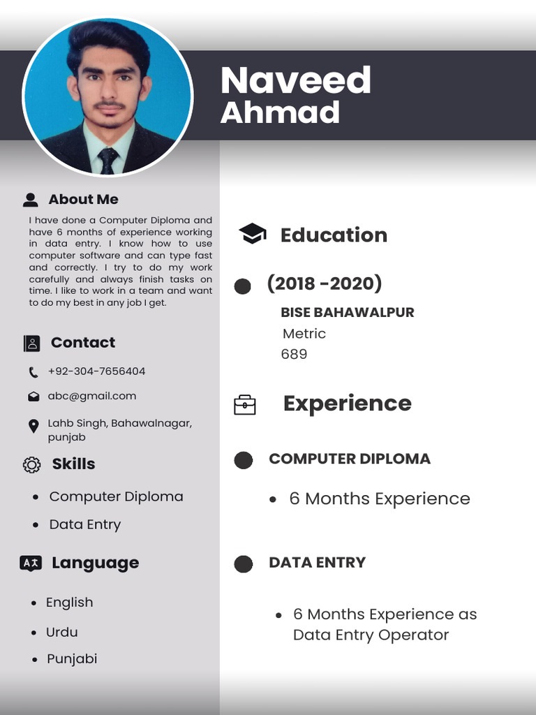 Naveed Ahmad CV | PDF
