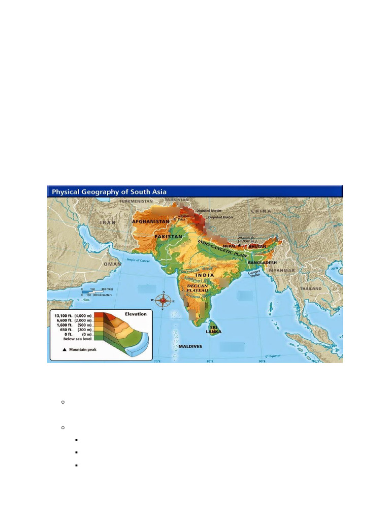 Geography of South Asia | PDF | Himalayas | South Asia