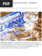 Making Thermite: Ingredients and Safety | PDF | Magnesium | Iron