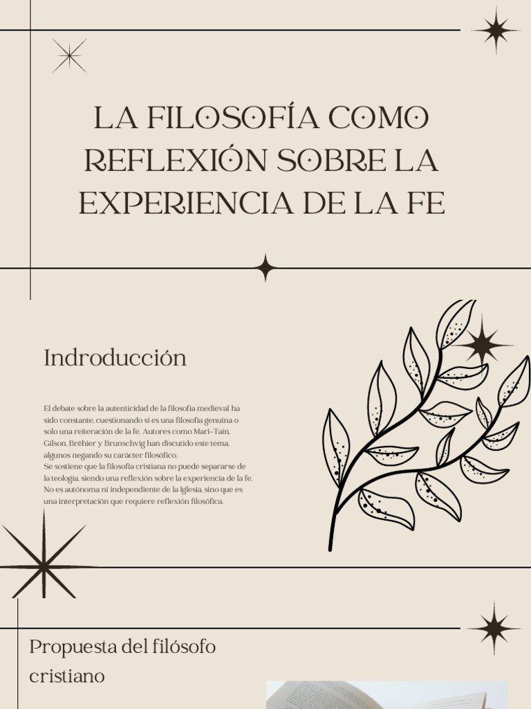 La Filosofía Como Reflexión Sobre La Experiencia de La Fe - 20250715 ...