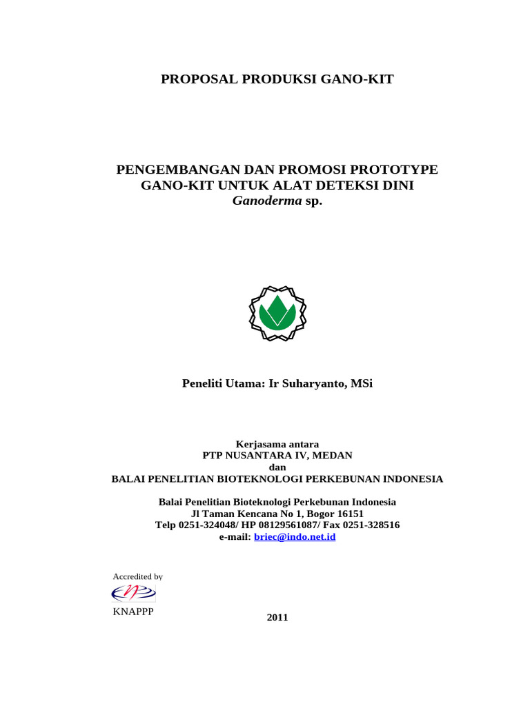 Pengembangan Dan Promosi Prototype Gano-Kit Untuk Alat Deteksi Dini | PDF