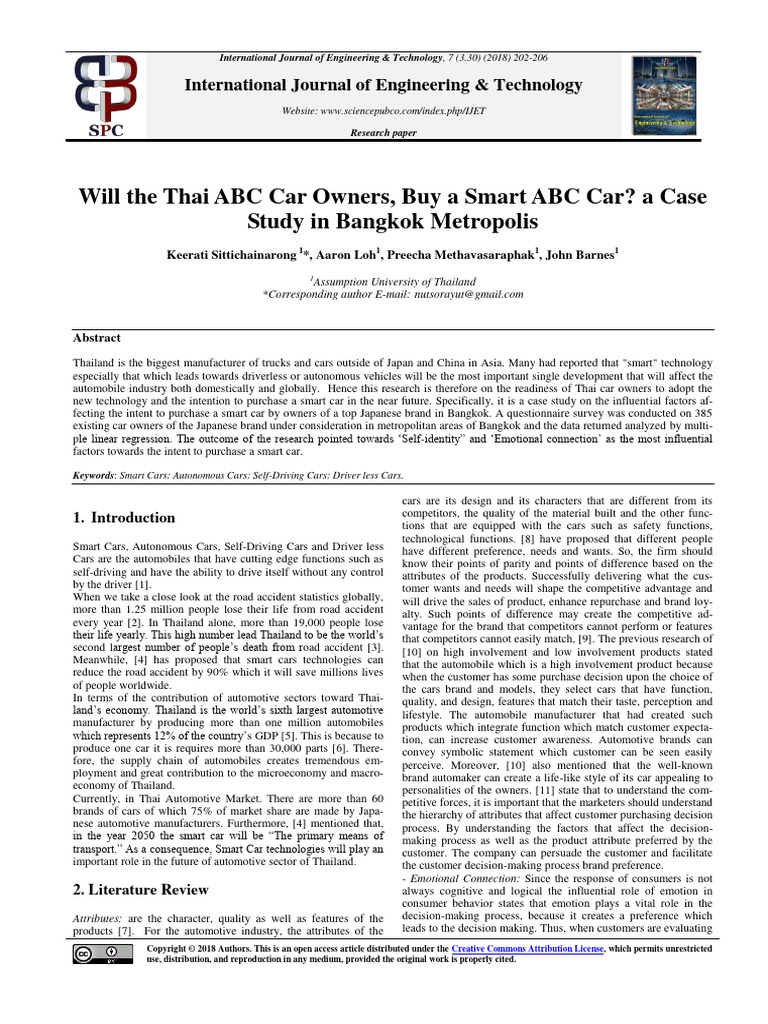 Will The Thai ABC Car Owners Buy A Smart | PDF | Brand | Pricing