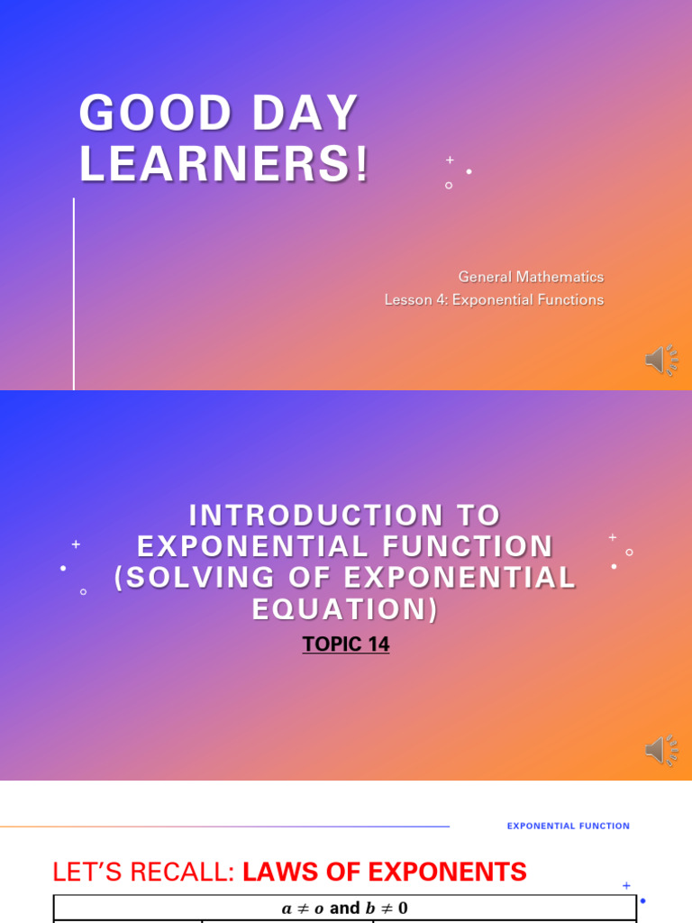 Solving Exponential Equations & Inequalities | PDF | Exponentiation ...