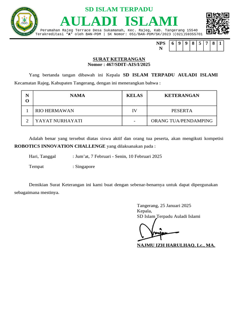 467 Surat Keterangan Ric Rio | PDF