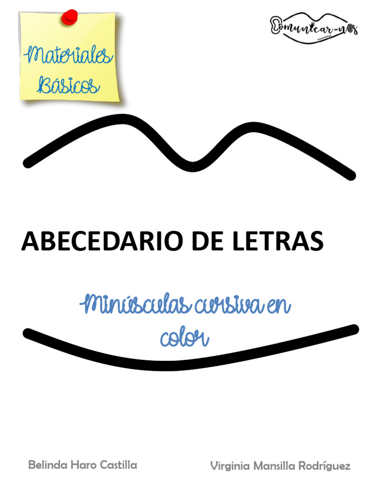 Abecedario Letras Minusculas Cursiva Color Grande | PDF