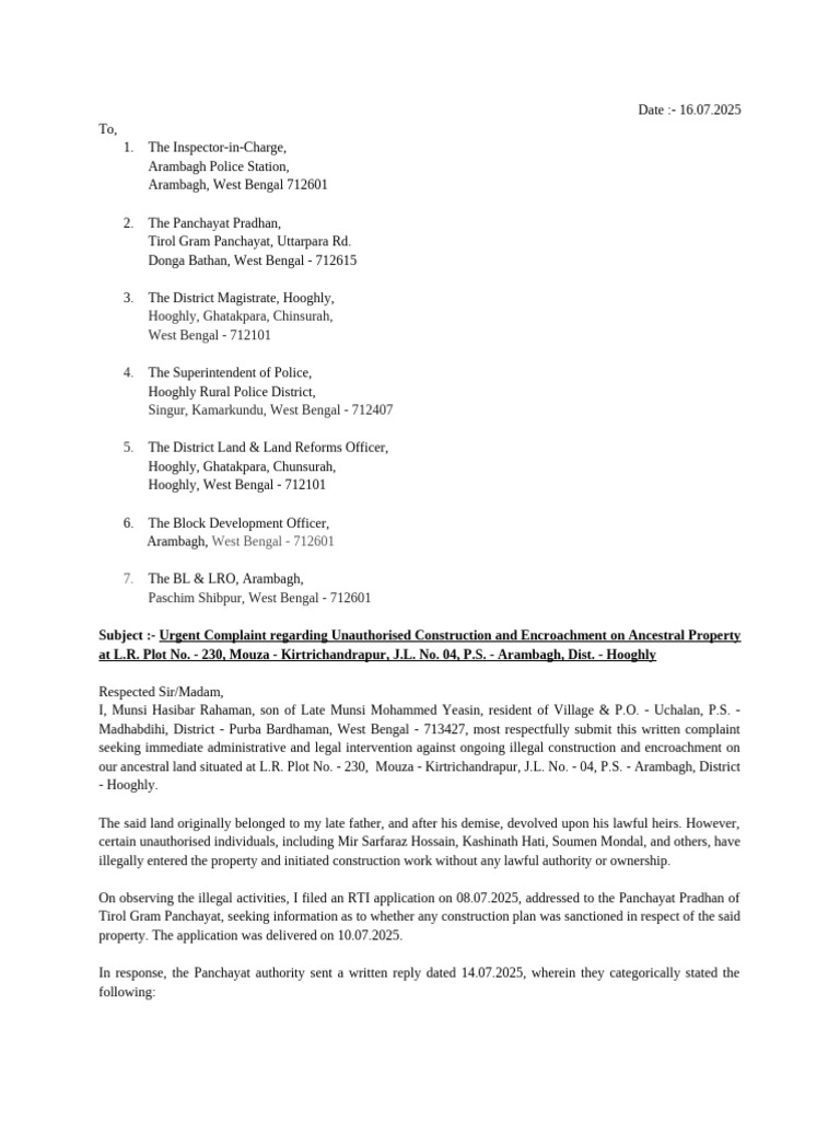 Munsi Hasibar Rahaman Final | PDF | Government | Justice