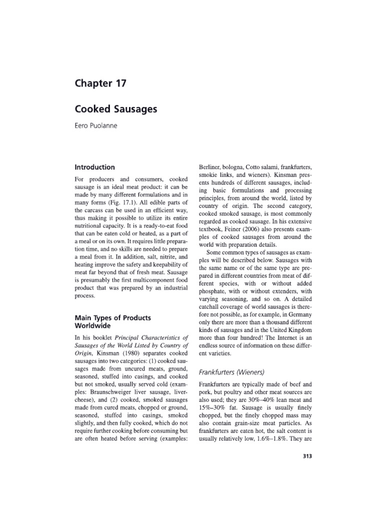 QUIZIZZ Chapter 17 Cooked Sausages | PDF
