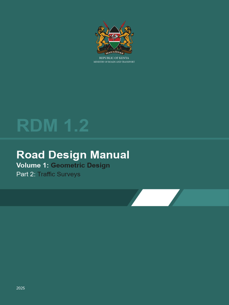 Kenya Road Design Manual: Traffic Surveys | PDF | Cost Of Living | Road