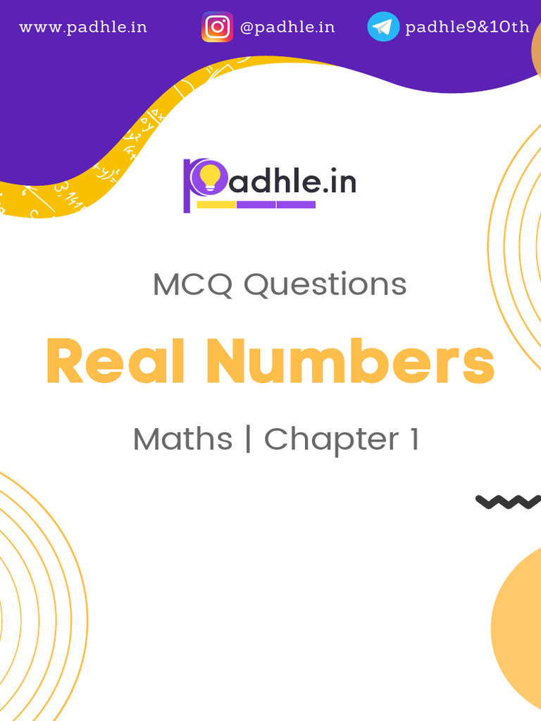 Class 10 Real Numbers MCQs with Answers | PDF | Rational Number | Numbers