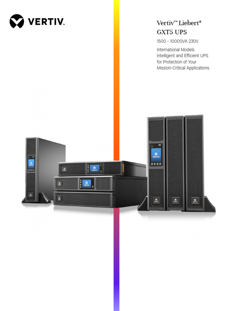 Vertiv Liebert gxt5 Ups 1500 - 10000va 230v Brochure SL 70638 | PDF ...