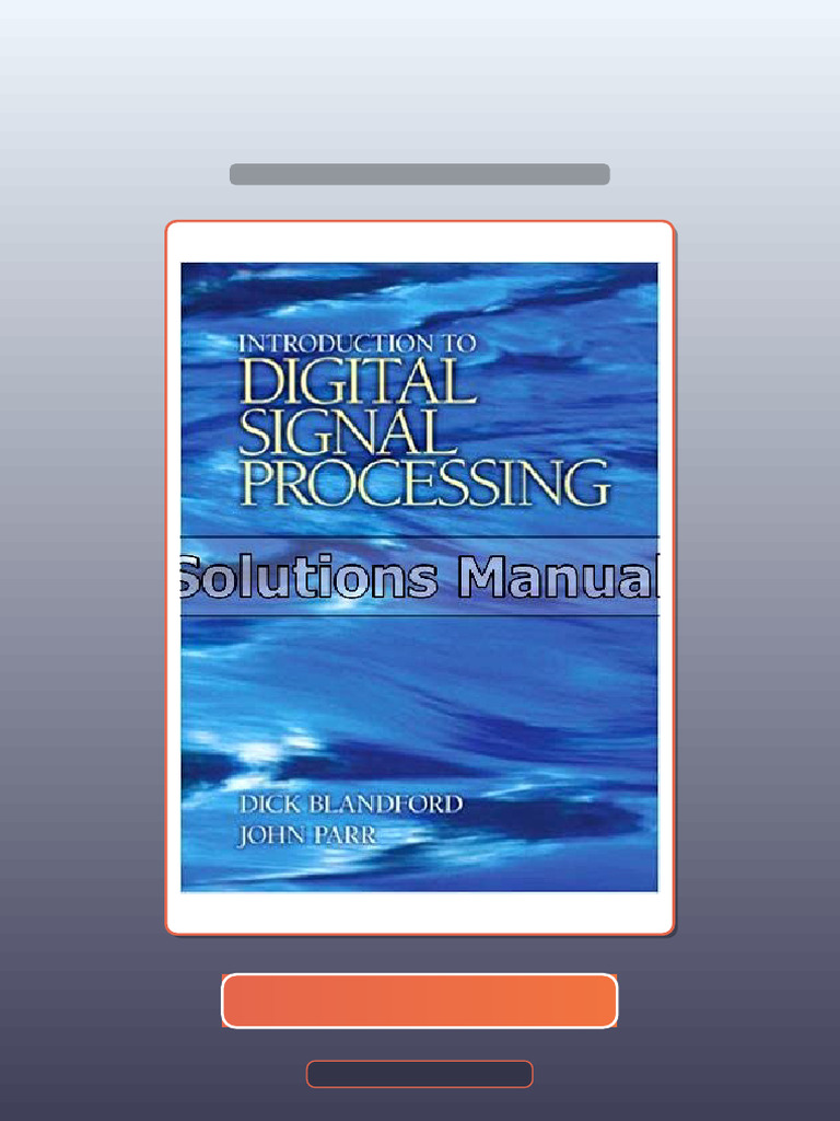 Introduction To Digital Signal Processing 1st Edition Blandford Fast Access | PDF | Discrete ...