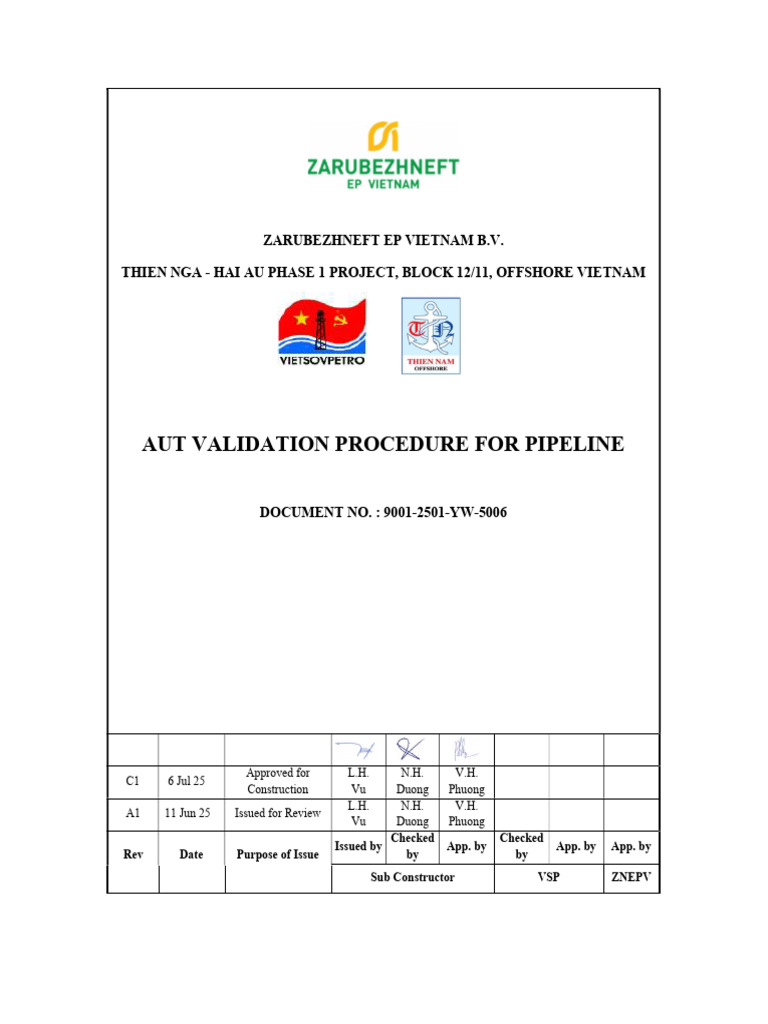 AUT Validation Procedure for Pipeline | PDF | Nondestructive Testing ...