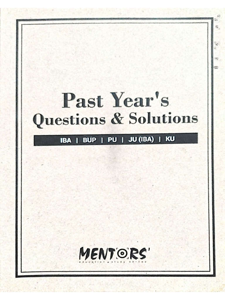 Du Iba Qbank (Bba+Mba) | PDF