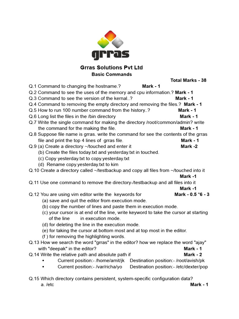 Basic Commands | PDF | Virtual Machine | Computer File