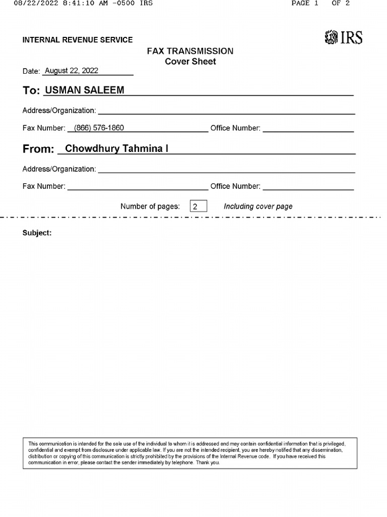 Irs Report | PDF