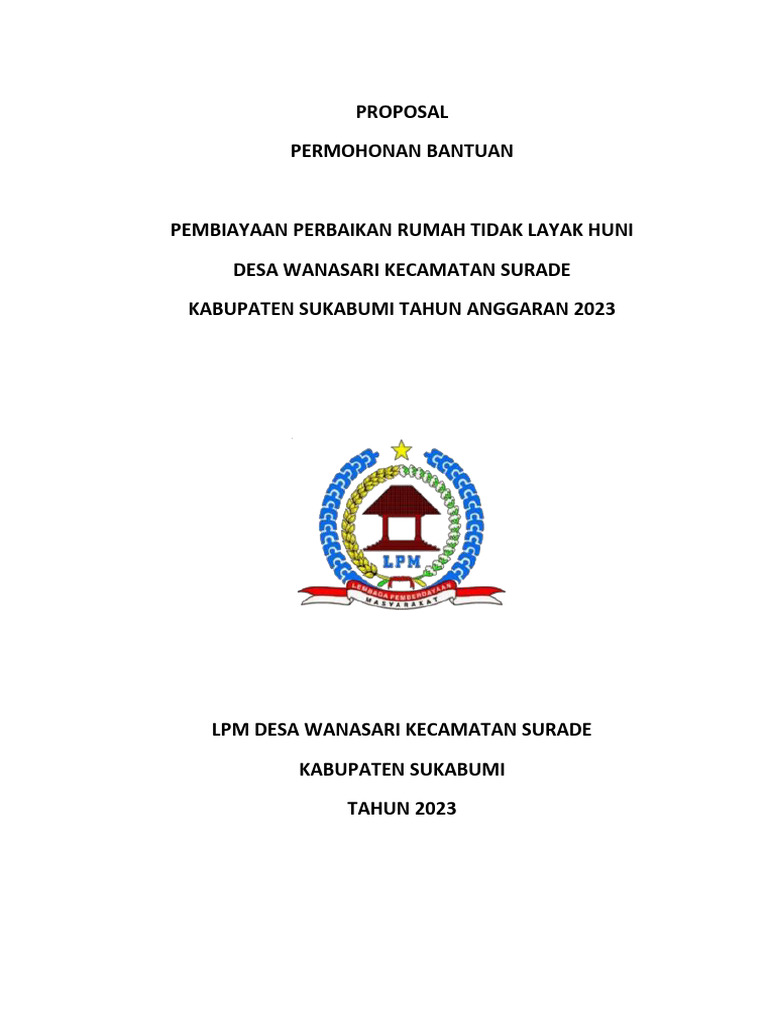 Proposal Permohonan Rutilahu Wanasari | PDF