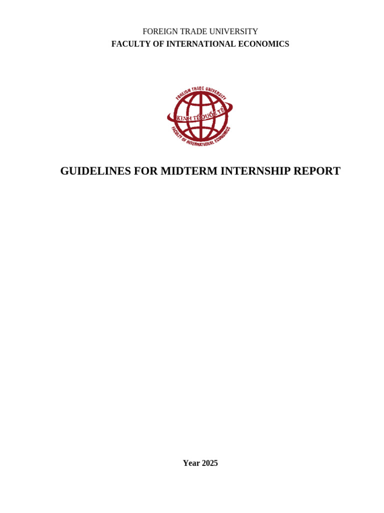 Midterm Internship Report - Guideline | PDF | Renewable Energy | Letter ...