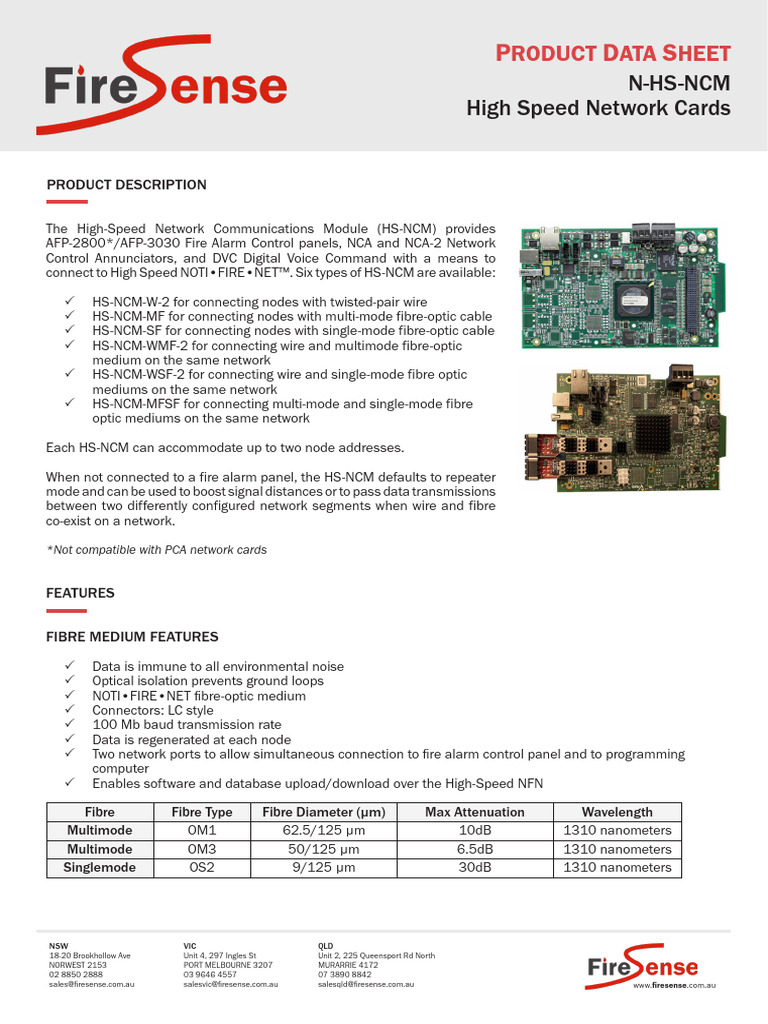 High-Speed Network Cards Overview | PDF | Fiber Optic Communication ...