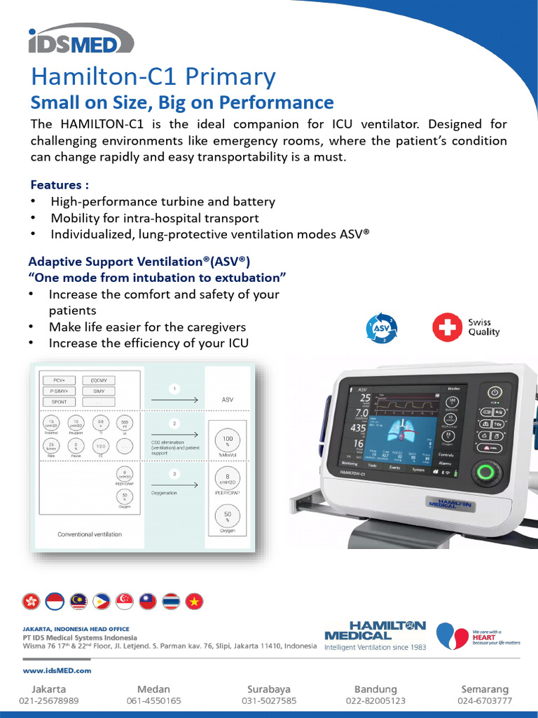 Hamilton-C1 ICU Ventilator Overview | PDF